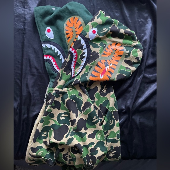 Bape | Jackets & Coats | Nwt Authentic Bape Abc Camo Double Shark Full ...